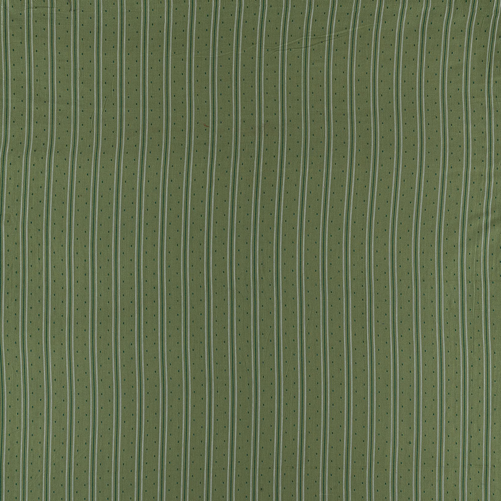 Buy Pastel Green Colour Jacquard Stripes Cotton Washed Fabric Online ...