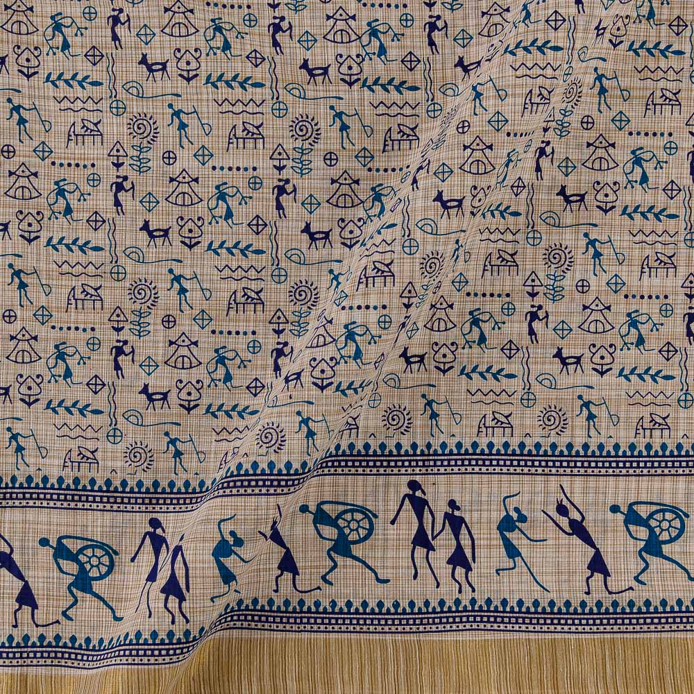 Buy Warli Print Fabric Online @ Best Prices - SourceItRight
